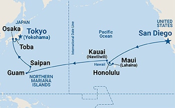 26 Night Transpacific Cruise On Diamond Princess Departing From San Diego